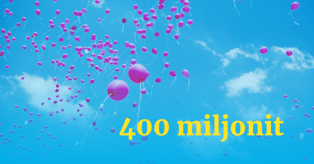 400 miljonit sai täis neli aastat varem! – Tuleva