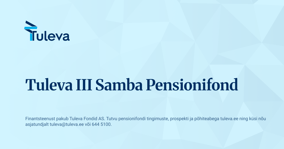 Tuleva III Samba Pensionifond – Tuleva